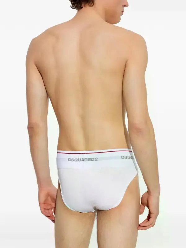 Dsquared2 Logo-waistband Briefs - White