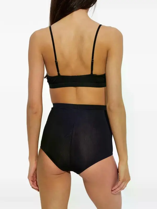 MAISON MARGIELA Ribbed High-waisted Briefs - Black
