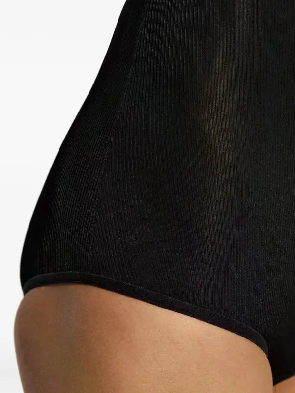 MAISON MARGIELA Ribbed High-waisted Briefs - Black