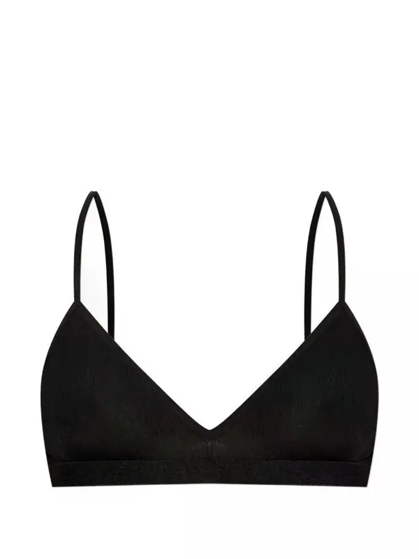 MAISON MARGIELA Ribbed Triangle Bra - Black