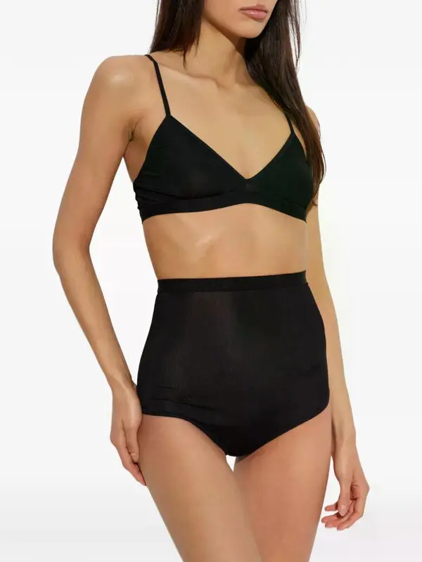 MAISON MARGIELA Ribbed Triangle Bra - Black
