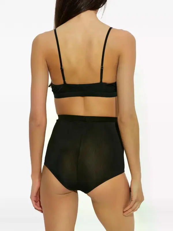 MAISON MARGIELA Ribbed Triangle Bra - Black