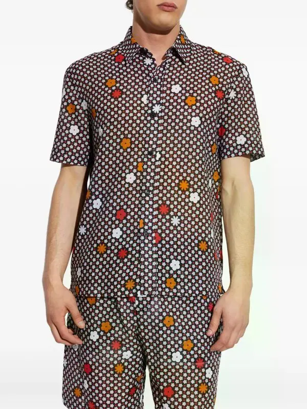 MAISON MARGIELA Floral-print Short-sleeve Shirt