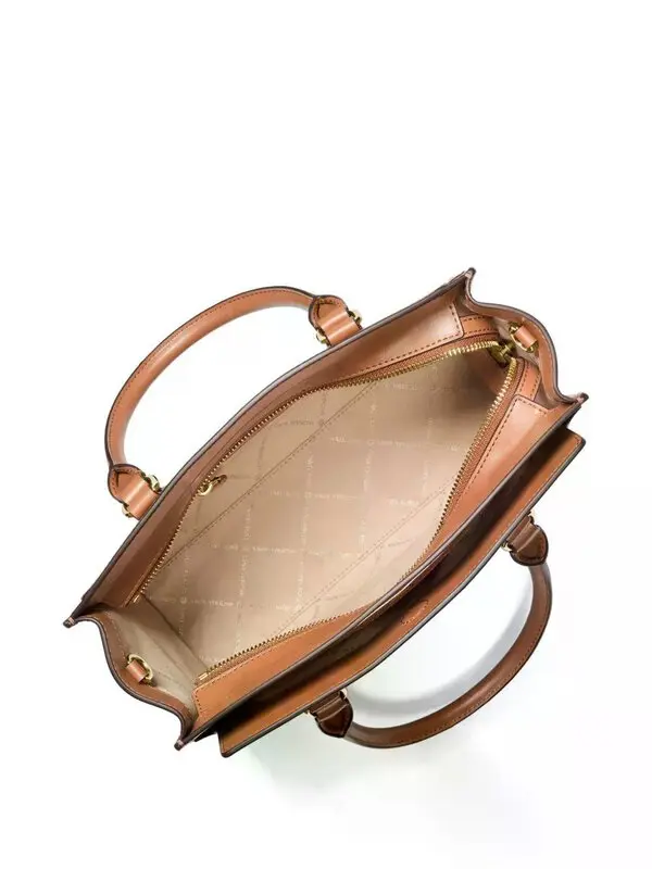 Michael Kors Becca Monogram-pattern Striped Tote Bag - Neutrals