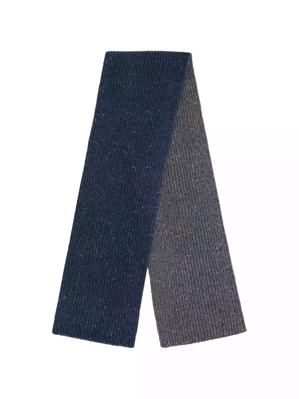 Gosha Rubchinskiy Ribbed-knit Flecked Scarf - Blue