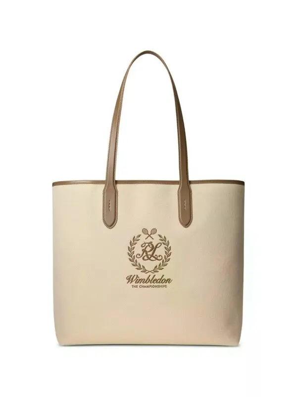 Ralph Lauren Purple Label Wimbledon Logo-embroidered Tote - Neutrals