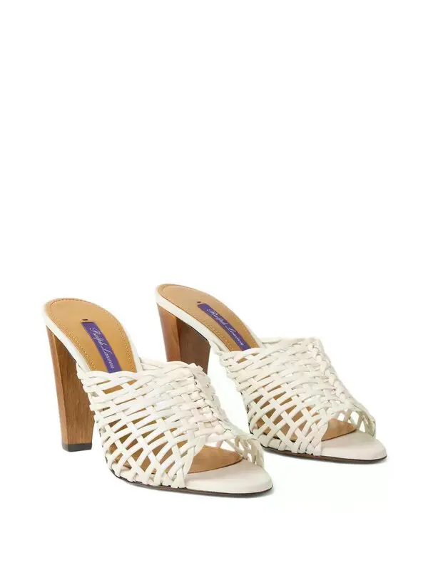 Ralph Lauren Adela Woven Mules - Neutrals