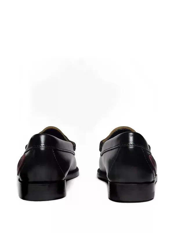 G.H.BASS Metallic-heart Penny Loafers - Black