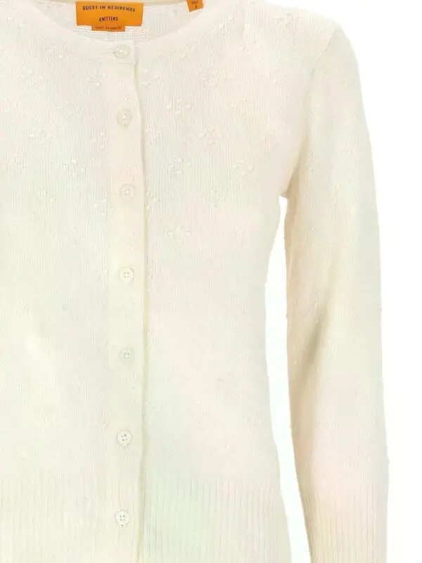 Guest In Residence Compass Jane Pointelle-knit Cardigan - Neutrals