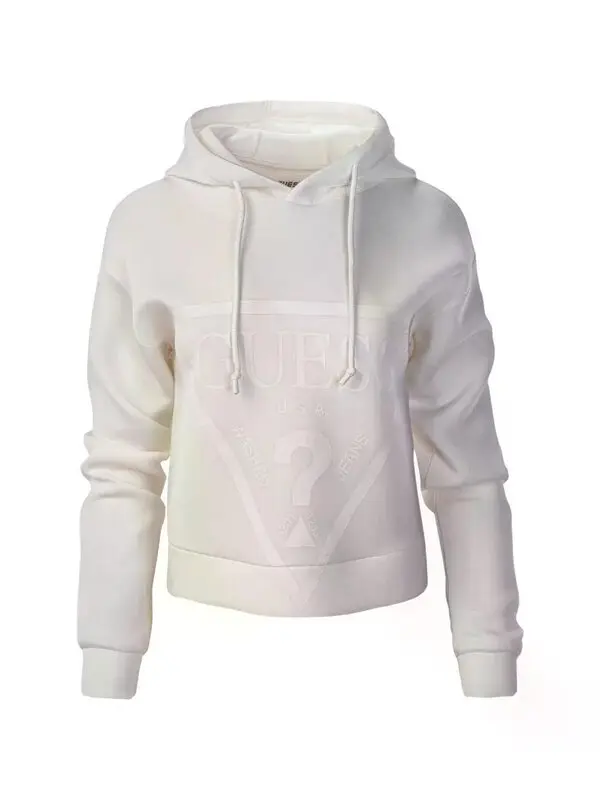 Guess Logo Hoodie - White