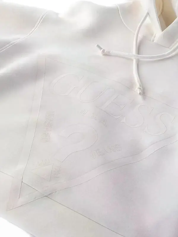 Guess Logo Hoodie - White
