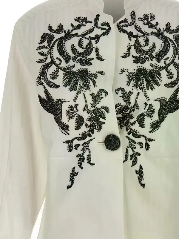 JACQUES WEI Floral Sequin Jacket - Neutrals
