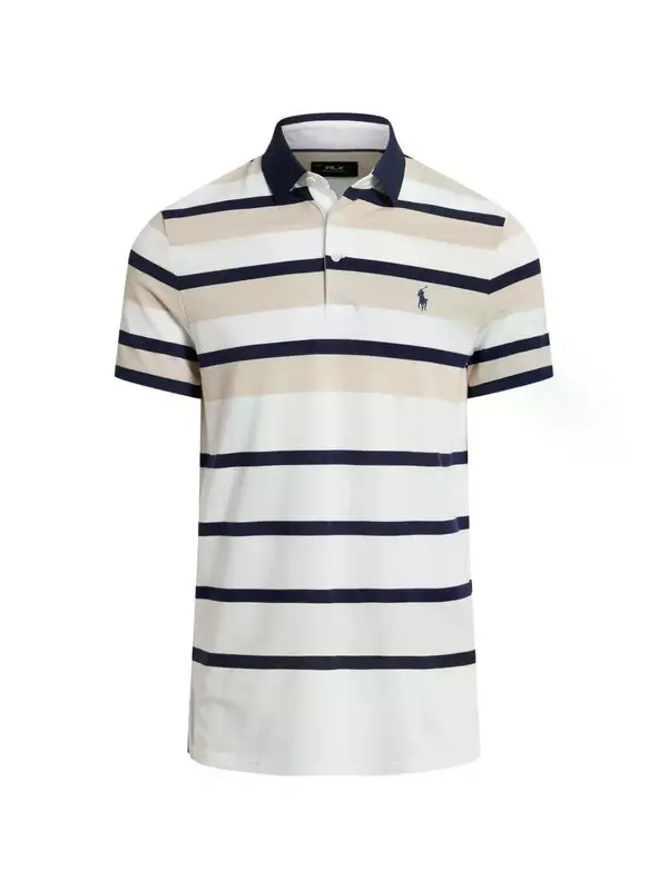 Rlx Ralph Lauren Striped-pattern Short-sleeve Polo Shirt