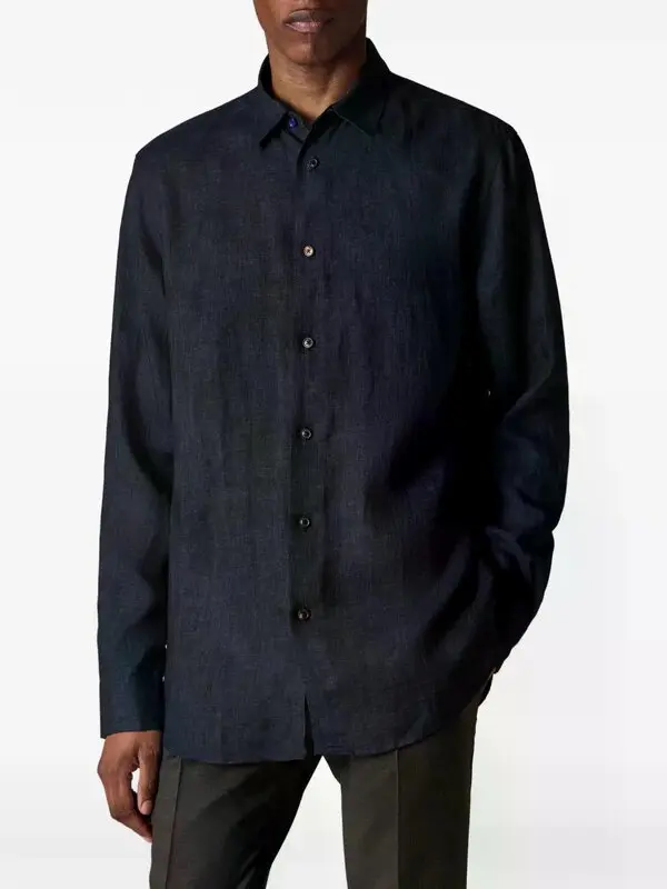 Paul Smith Full-sleeve Linen Shirt - Blue