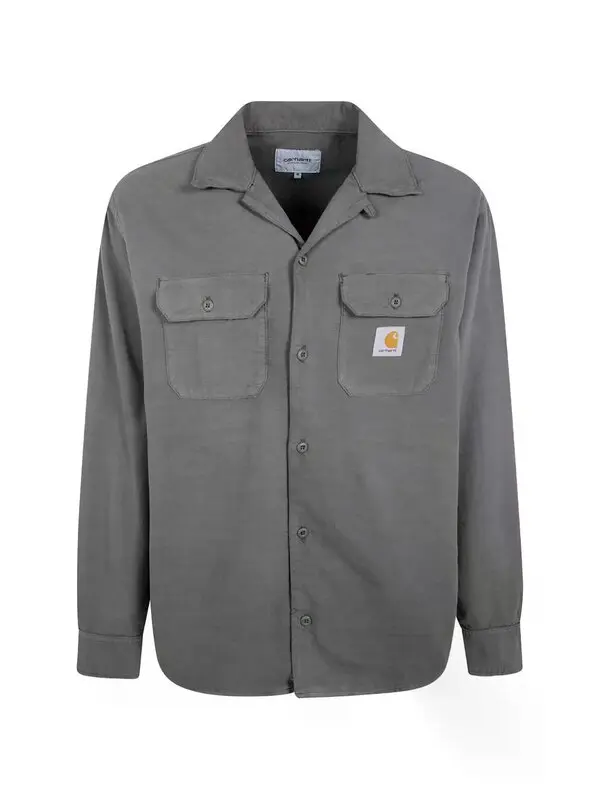Carhartt Work In Progress Kelsey Garment-dyed Logo-patch Shirt
