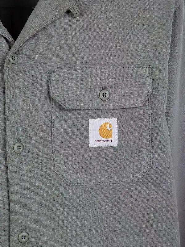 Carhartt Work In Progress Kelsey Garment-dyed Logo-patch Shirt