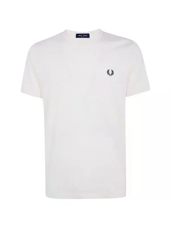 Fred Perry Embroidered Laurel Wreath T-shirt - Neutrals
