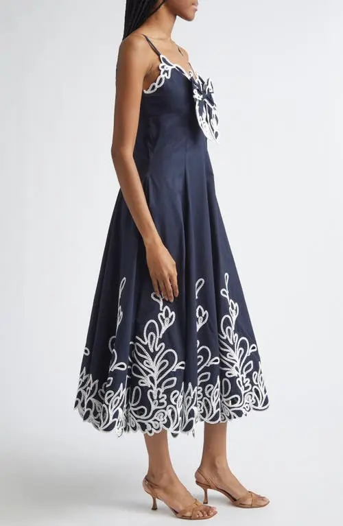 Cinq À Sept Embroidered Paisley Cotton Dress