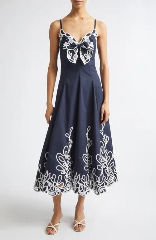Cinq À Sept Embroidered Paisley Cotton Dress