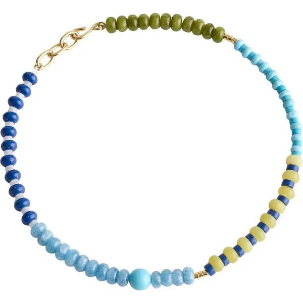Madewell Semiprecious Beaded Choker Necklace - Classic Indigo