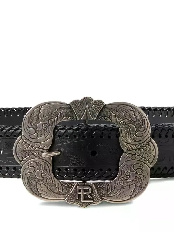 Ralph Lauren Tooled Buckle Embossed Belt