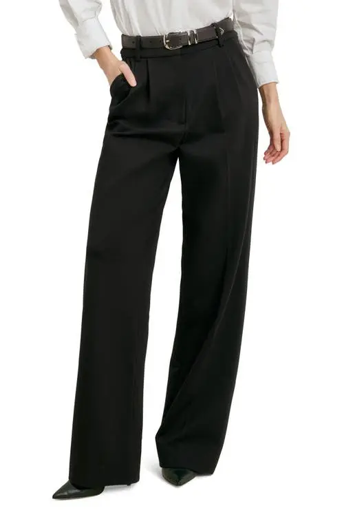 FAVORITE DAUGHTER Pleated Wide-leg Trousers