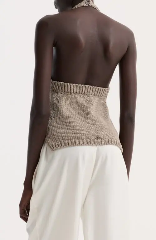 RÓHE Chunky Cotton Halter Top