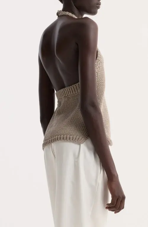 RÓHE Chunky Cotton Halter Top