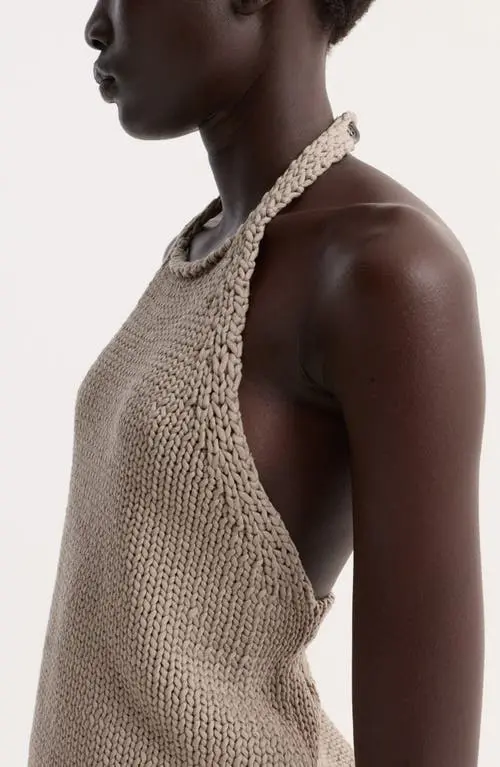 RÓHE Chunky Cotton Halter Top