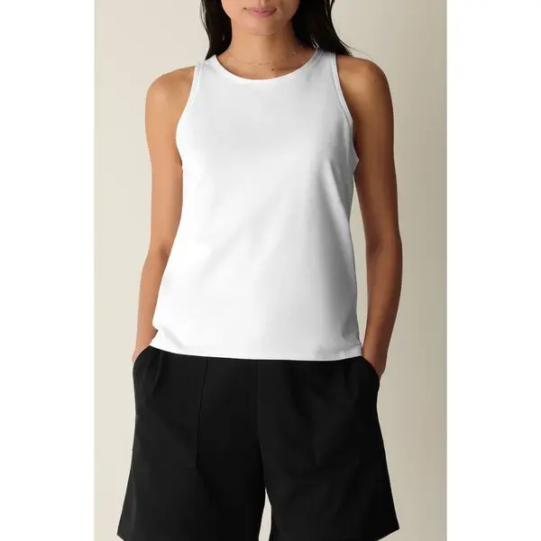 Eileen Fisher Slim Stretch Cotton Tank