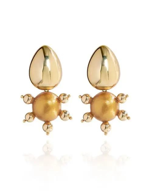 SAULE LABEL Tulia Drop Earrings - Golden Saffron