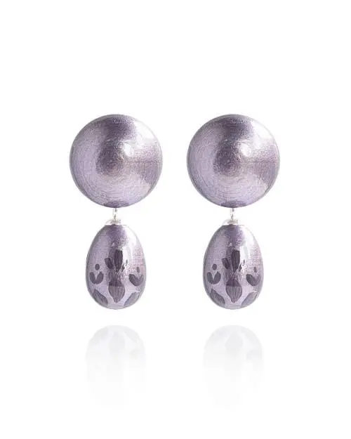 SAULE LABEL Calista Drop Earrings - Violet Ash