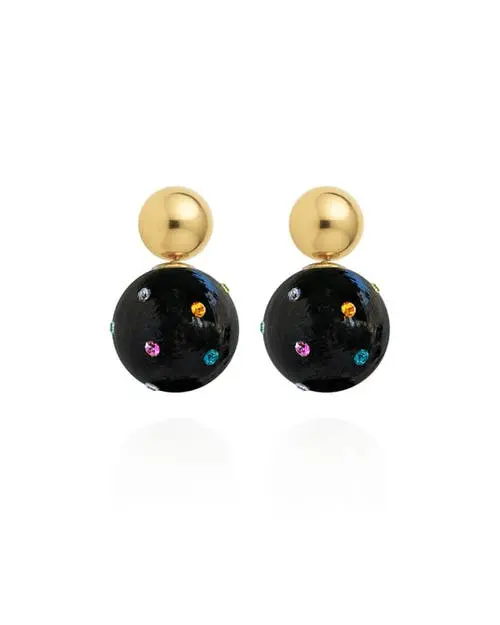 SAULE LABEL Lilou Jet Earrings - Raven