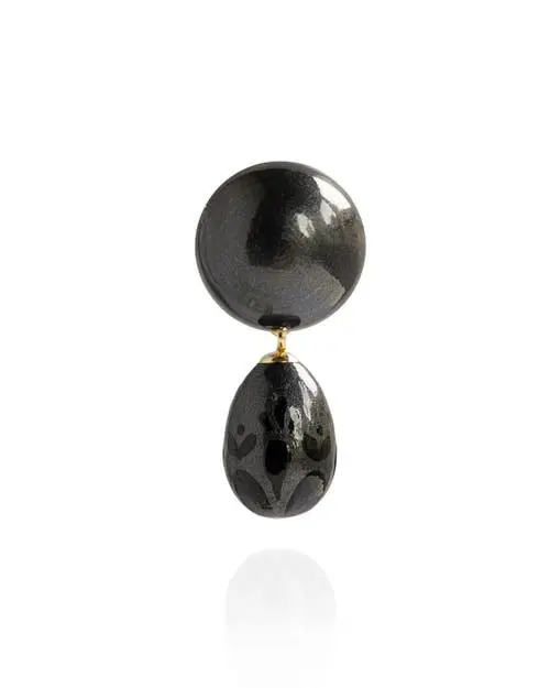 SAULE LABEL Calista Brooch - Phantom Black
