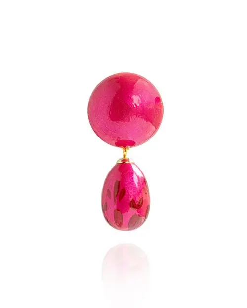 SAULE LABEL Calista Brooch - Rosso Divine