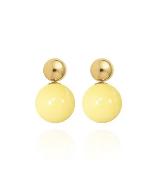 SAULE LABEL Lilou Stud Earrings - Buttercup