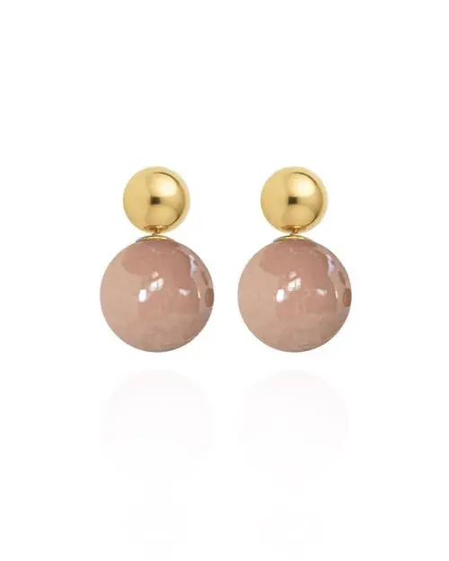 SAULE LABEL Lilou Stud Earrings - Dune