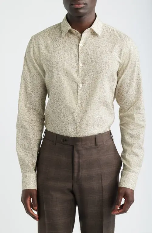 Canali Button-up Linen & Cotton Top - Brown