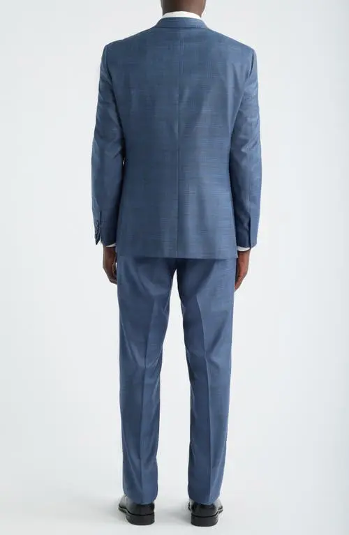 HERITAGE GOLD Slate Mélange Plaid Wool Suit