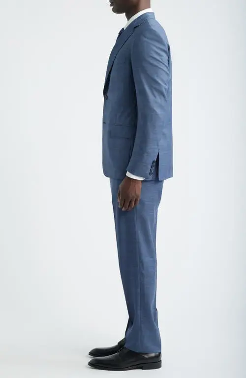 HERITAGE GOLD Slate Mélange Plaid Wool Suit