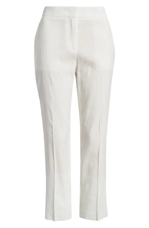 BOSS Tapria Slim Fit Crop Trousers - Bright White