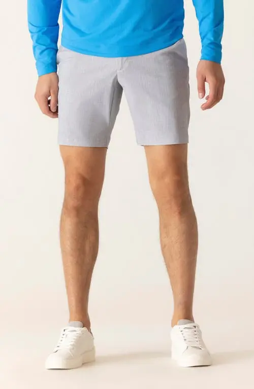 DEKE 8.5-inch Flat Front Knit Bermuda Shorts - Silver