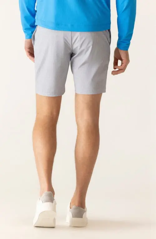 DEKE 8.5-inch Flat Front Knit Bermuda Shorts - Silver