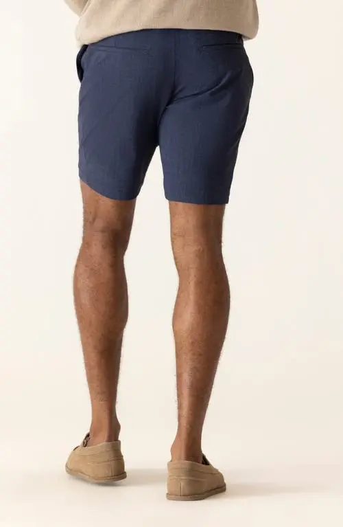 DEKE 8.5-inch Flat Front Knit Bermuda Shorts - Indigo