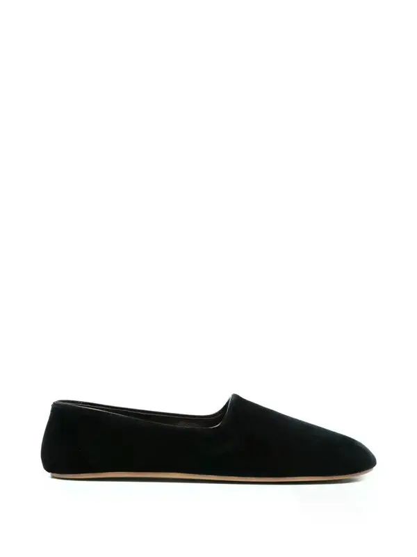THE ROW Ponti Velvet Slippers - Blue