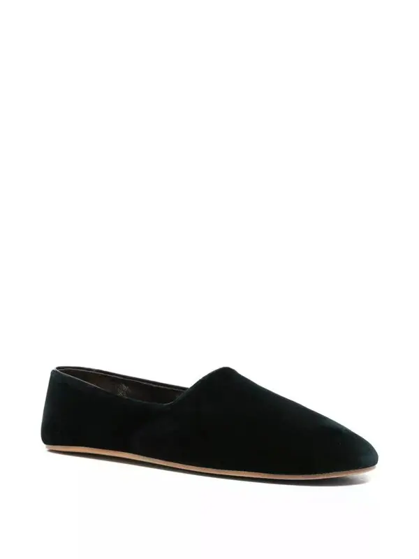THE ROW Ponti Velvet Slippers - Blue