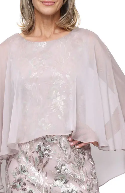 SL FASHIONS Sequin Chiffon Cocktail Dress