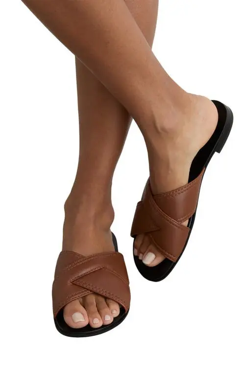 REISS Kori Leather Slide Sandal