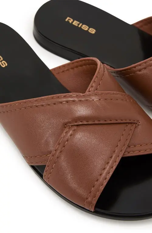 REISS Kori Leather Slide Sandal