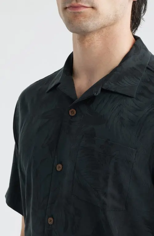Tommy Bahama Botanic Loom Coastal Ease Botanic Loom Islandzone® Camp Shirt - Black